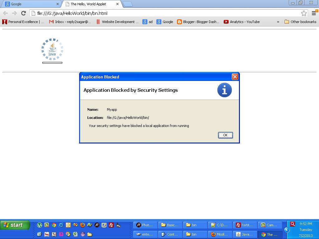 Spicy Articles Application Blocked By Security Settings While Running