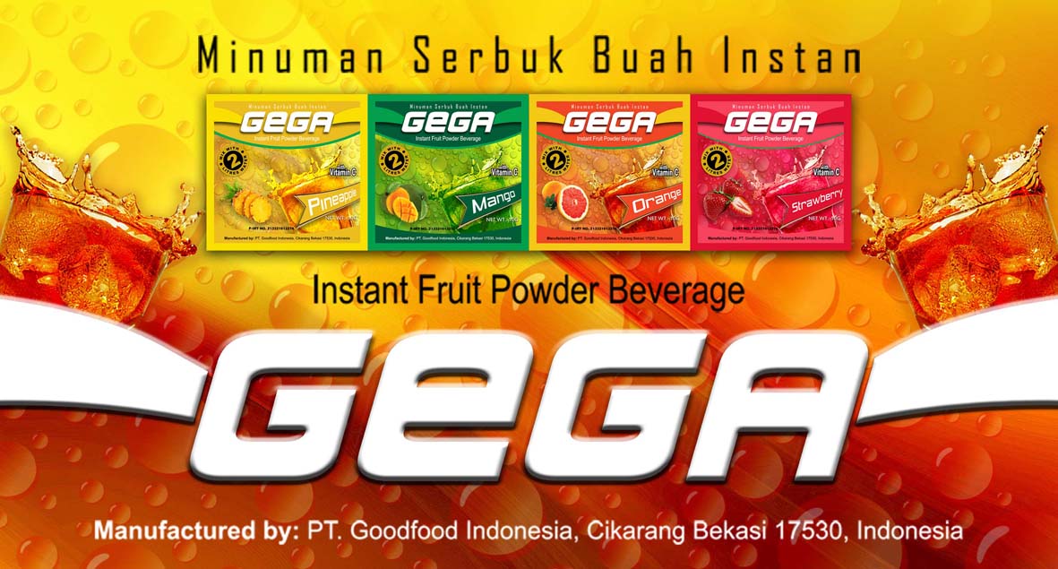 gega goodfood indonesia: Gega - Instant Fruit Powder Beverage