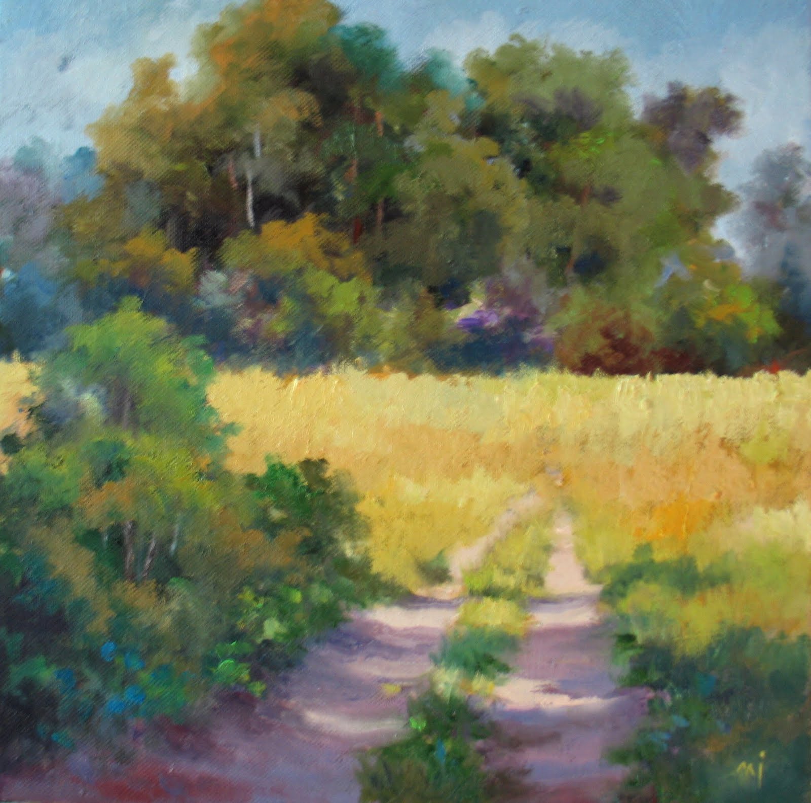 Nel's Everyday Painting: Layered Landscape - SOLD