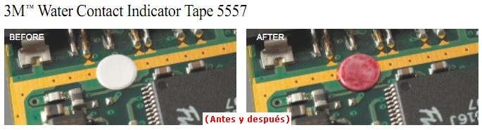Indicador de humedad del iPhone (sensor de humedad).
