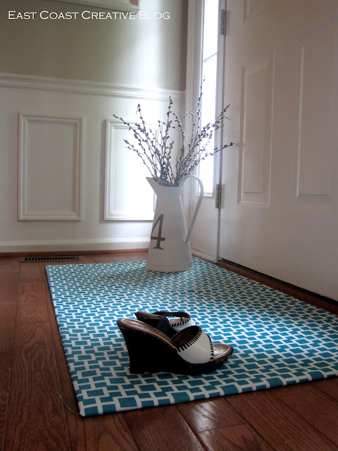 DIY Fabric Floor Cloth {Floor Mat} | East Coast Creative