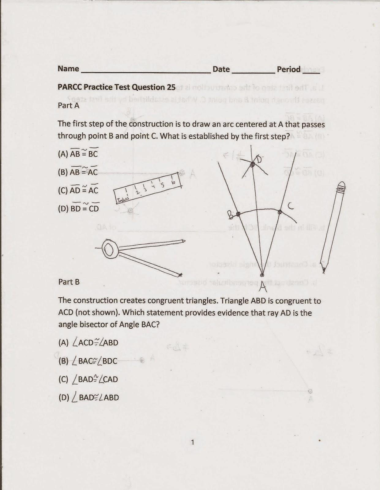 Geometry, Common Core Style: PARCC Practice Test Question 25 (Day 170)