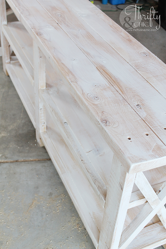 DIY Rustic X Console Table