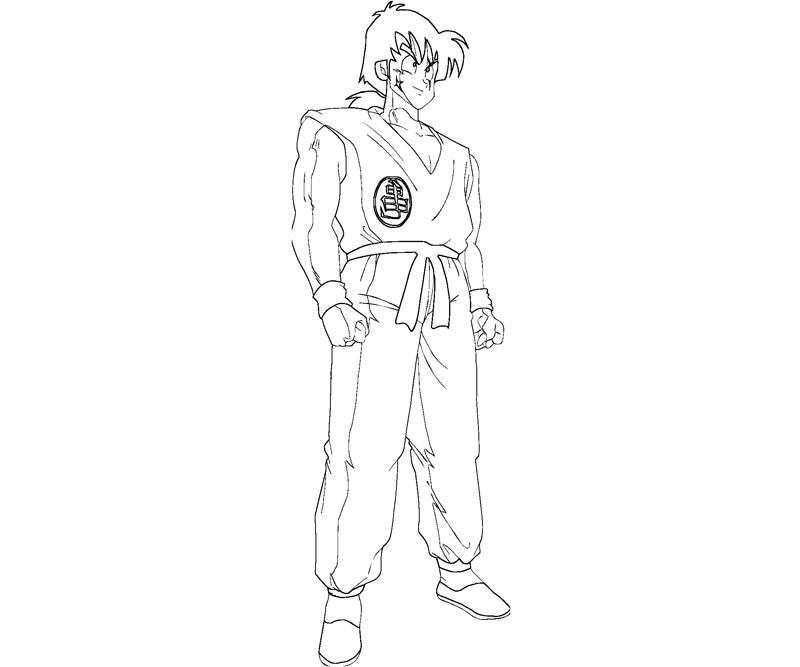 Yamcha 2 Coloring | Crafty Teenager