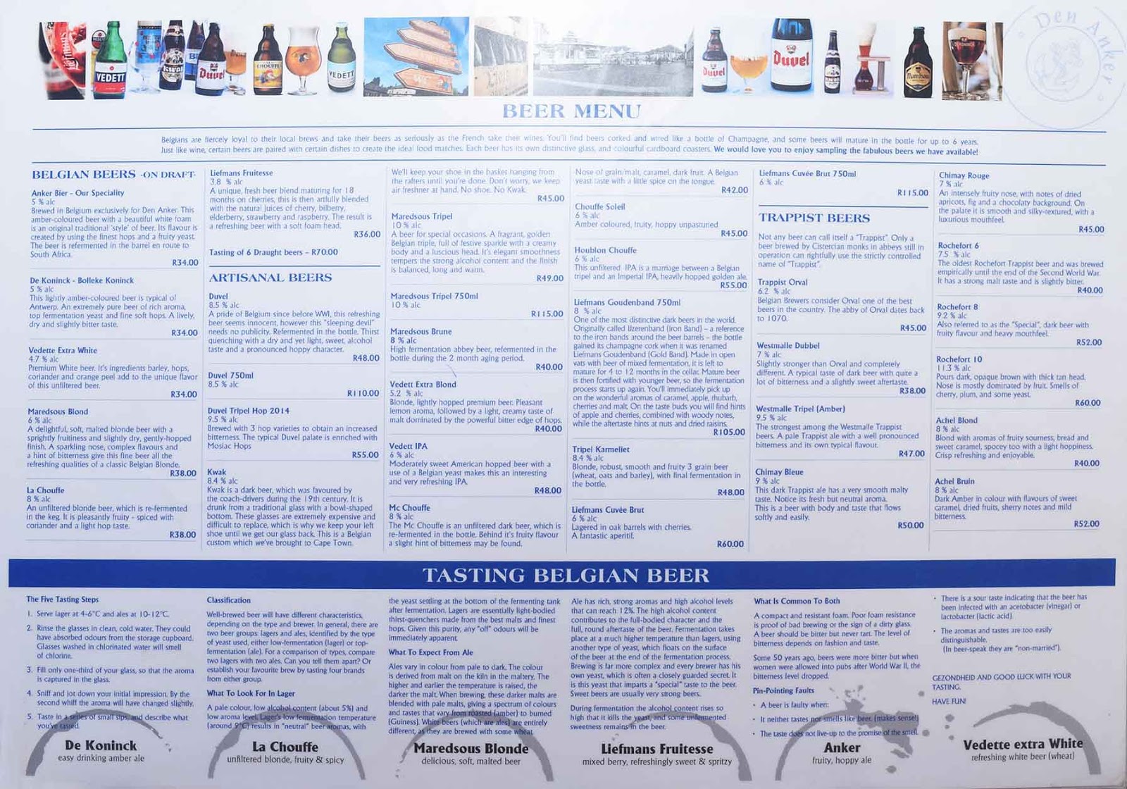 .: New winter menu at Den Anker, V&A Waterfront