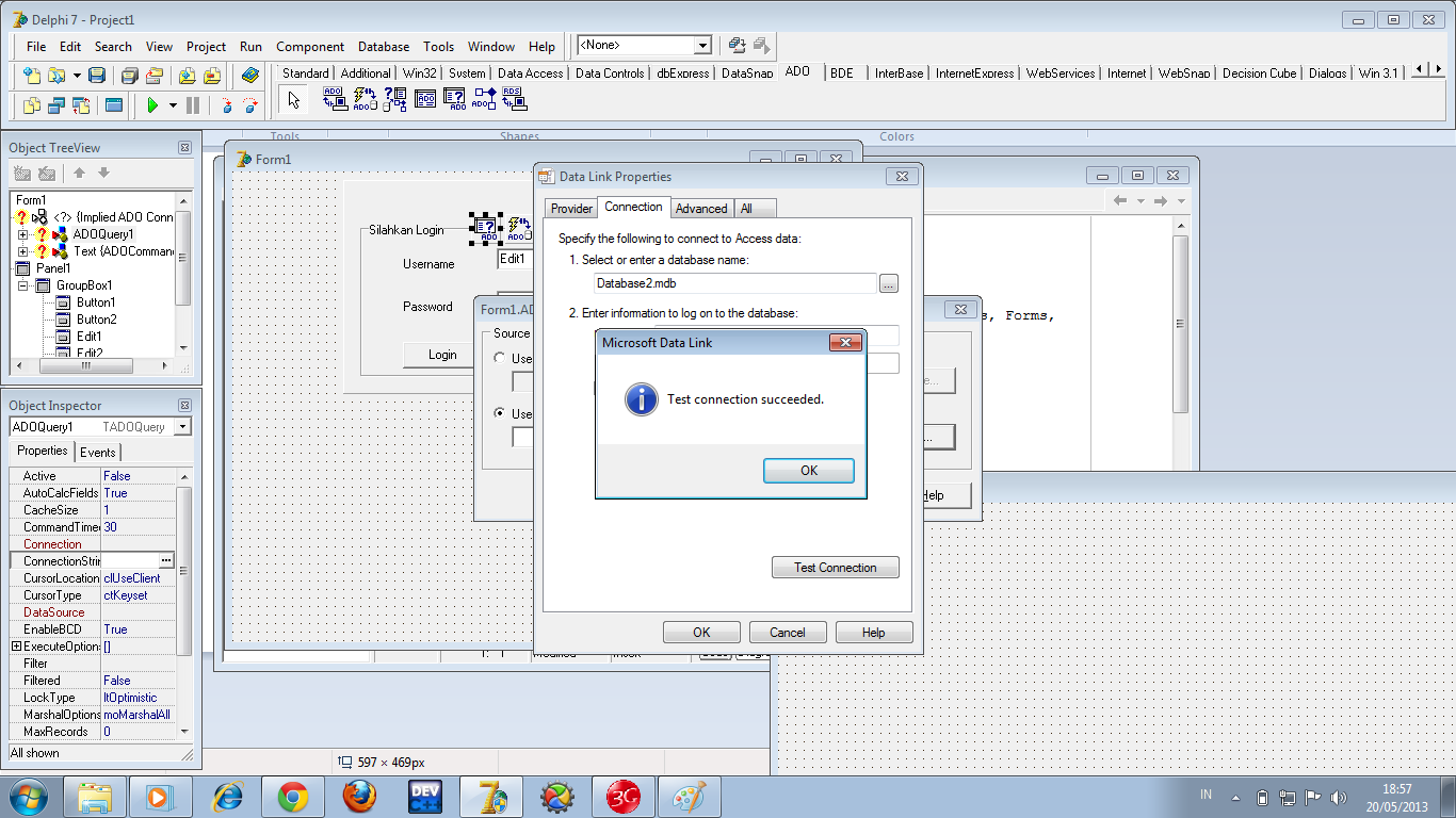 teknik informatika: Cara Membuat Form Login Dengan Delphi 7