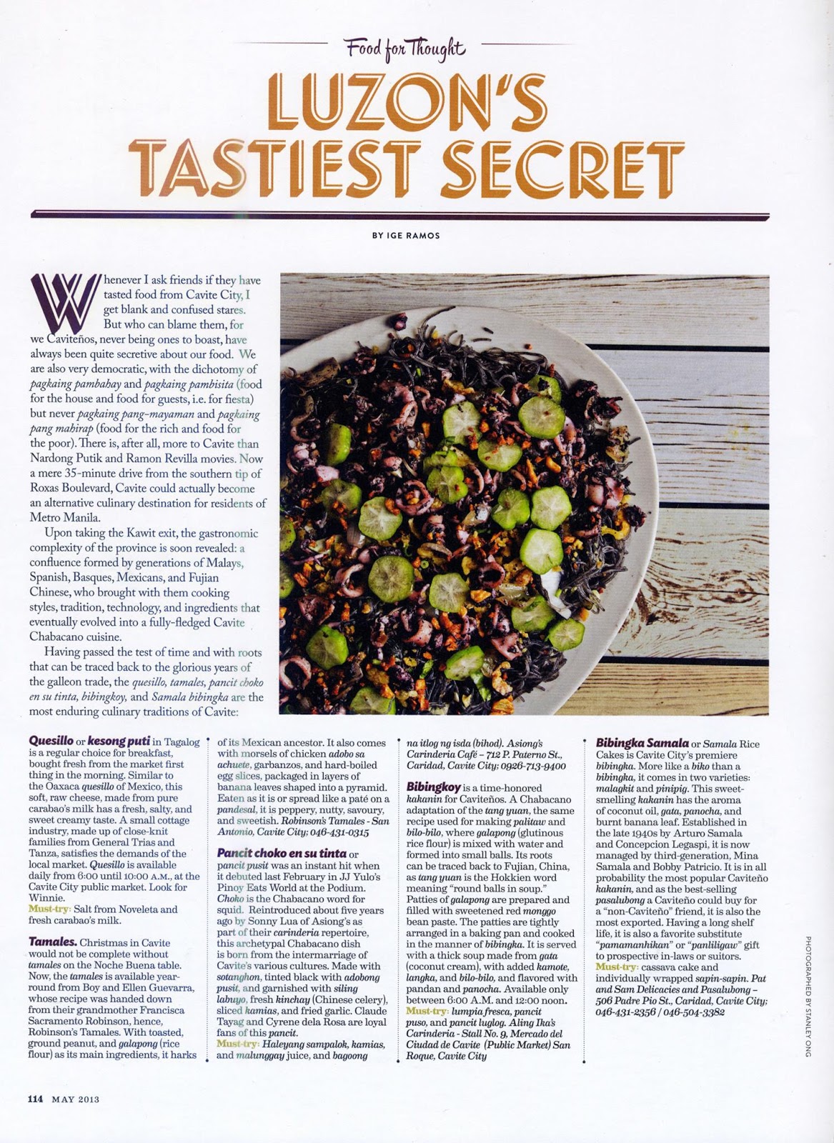 Lutong Cavite : Five Pillars of Cavite Heritage Cuisine