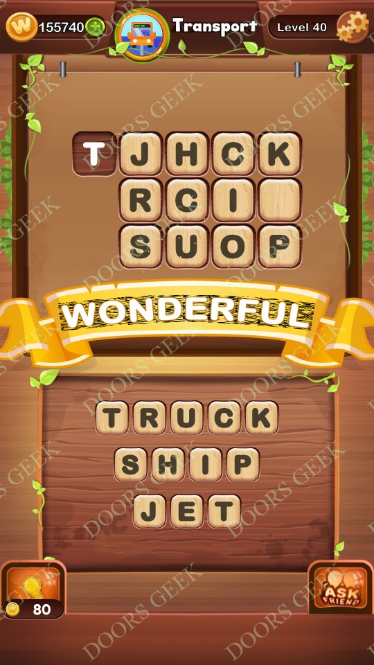 Word Bright Level 40 Answers ~ Doors Geek