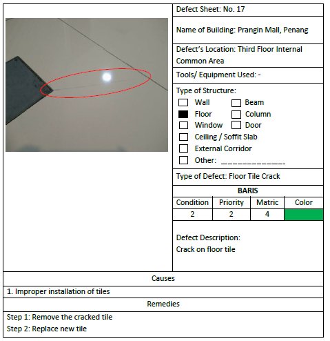 4.0 CONDITION SURVEY - Building Assessment Rating System (BARIS)