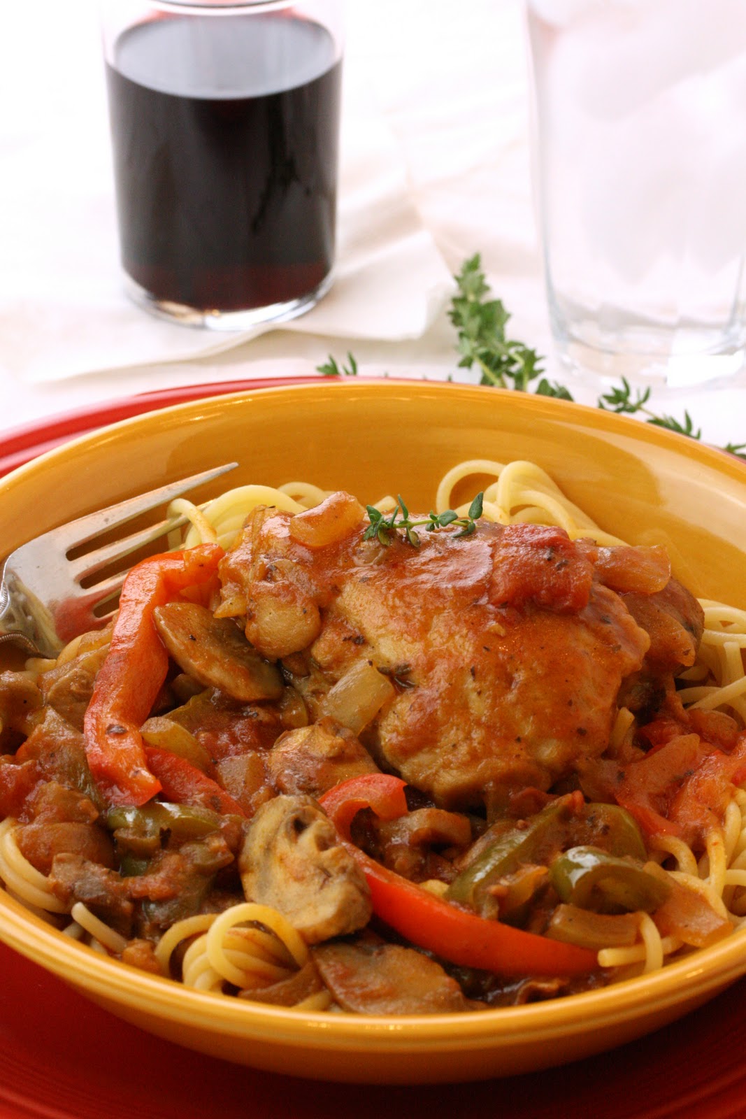 Chicken Cacciatore - Saving Room for Dessert