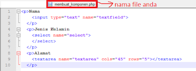 Dasar-Dasar Pemrograman PHP bagian 3 – Cara Membuat Text Field, Text ...