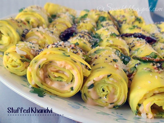 Spusht: Stuffed Khandvi (Pittod / Suralichi Vadi / Stuffed Chickpea ...