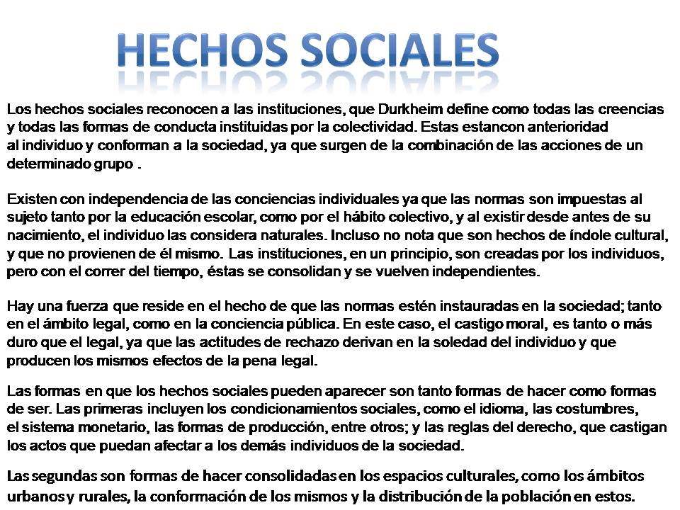 RafaelSanchezBlanco502: Hecho Social