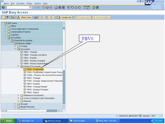 Free SAP Training Manuals: T Code-FBV0 / FBV2: SAP FI USER MANUAL