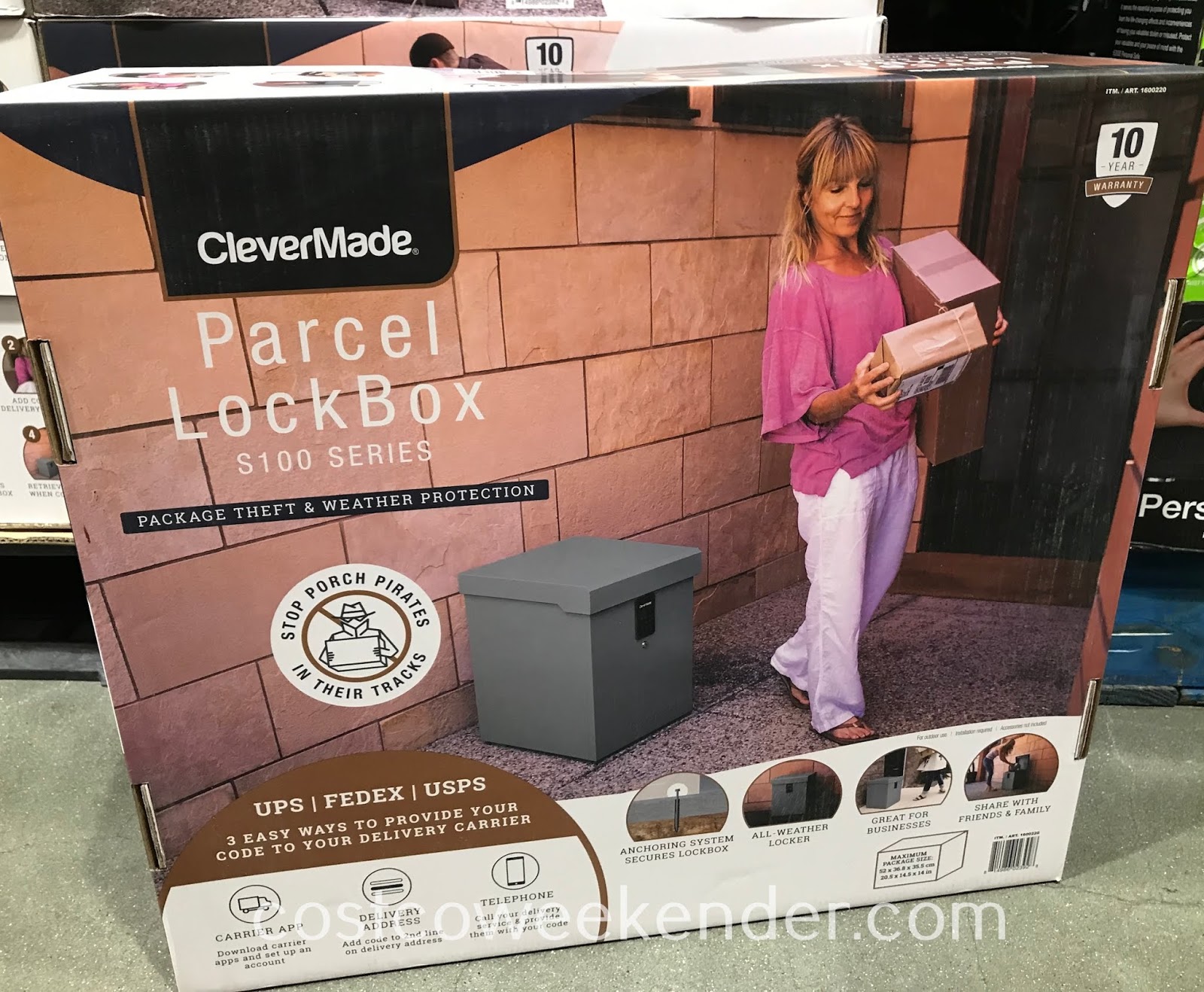 CleverMade S100 Series Grey Parcel LockBox | Costco Weekender