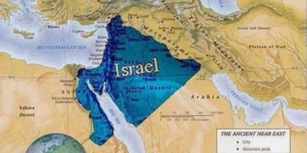 Peta Israel Raya "Kerajaan Dawud"