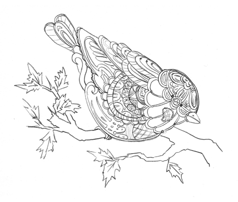 Marika Makes Art: Purple Finch: Sketch