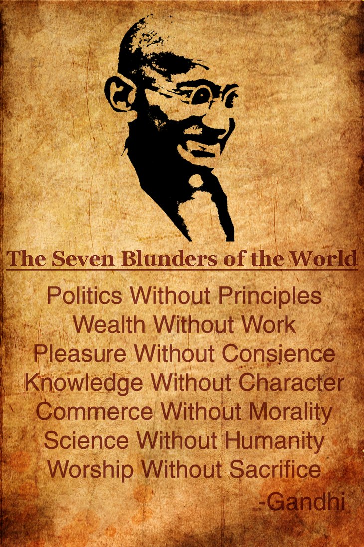 The 7 Blunders of the World - Gandhi - Useful One!