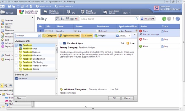 My Check Point CCSA Journal: Check Point Application Control & URL ...