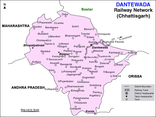 Rail-Map-india: Dantewada_railway_map