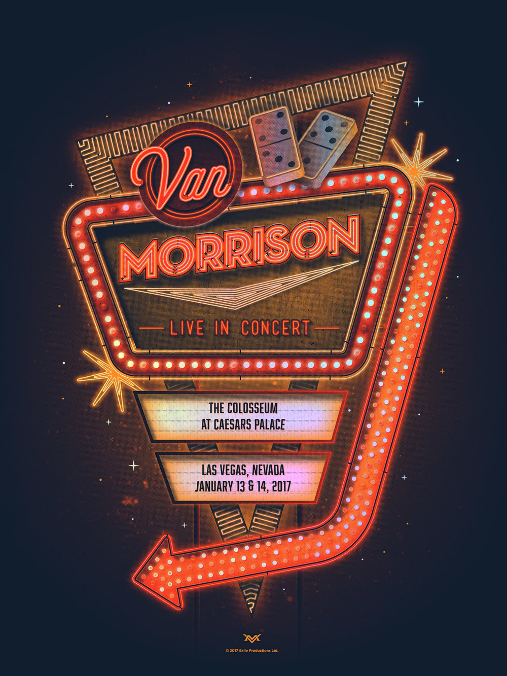 INSIDE THE ROCK POSTER FRAME BLOG: DKNG Studios Van Morrison Las Vegas ...