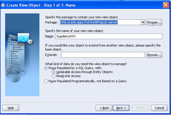 Oracle Application's Blog: How to Create POP List in OAF Page