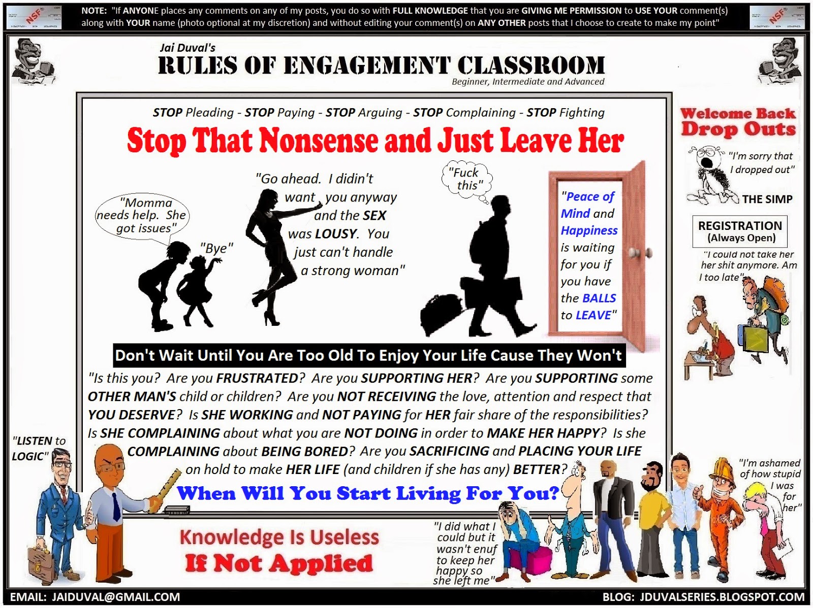 Jai Duval's Continuing Education: CLASS IS IN SESSION: "IS HER COMFORT ...