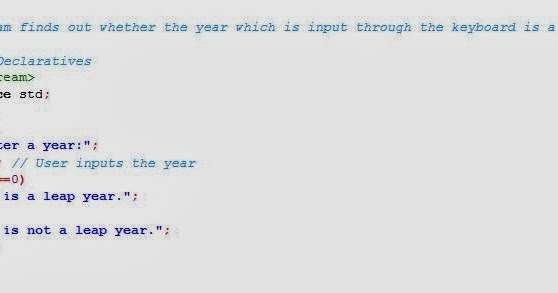 Programming Chunks C Program That Finds Out Whether The Year Is Leap