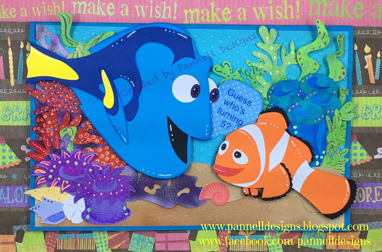 Pannell Designs - Paper Crafting: Dory & Merlin Birthday Card