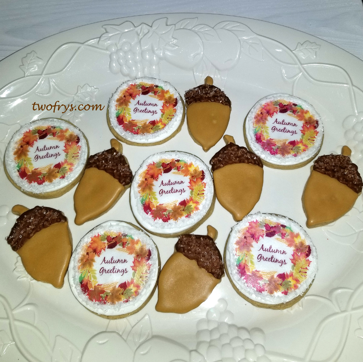 Two Frys: Autumn Greetings and Acorn Cookies