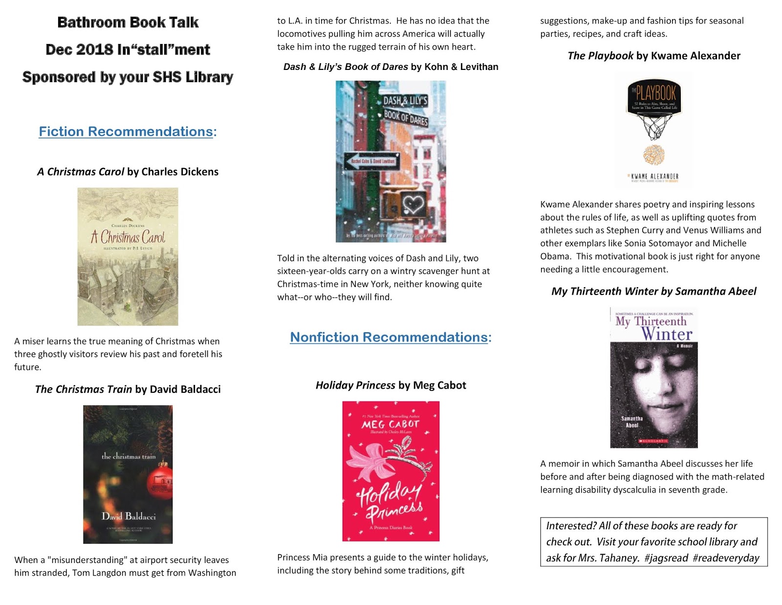 The Endeavors of a Beta Librarian: "Pop Up" Library and "Bathroom Book ...