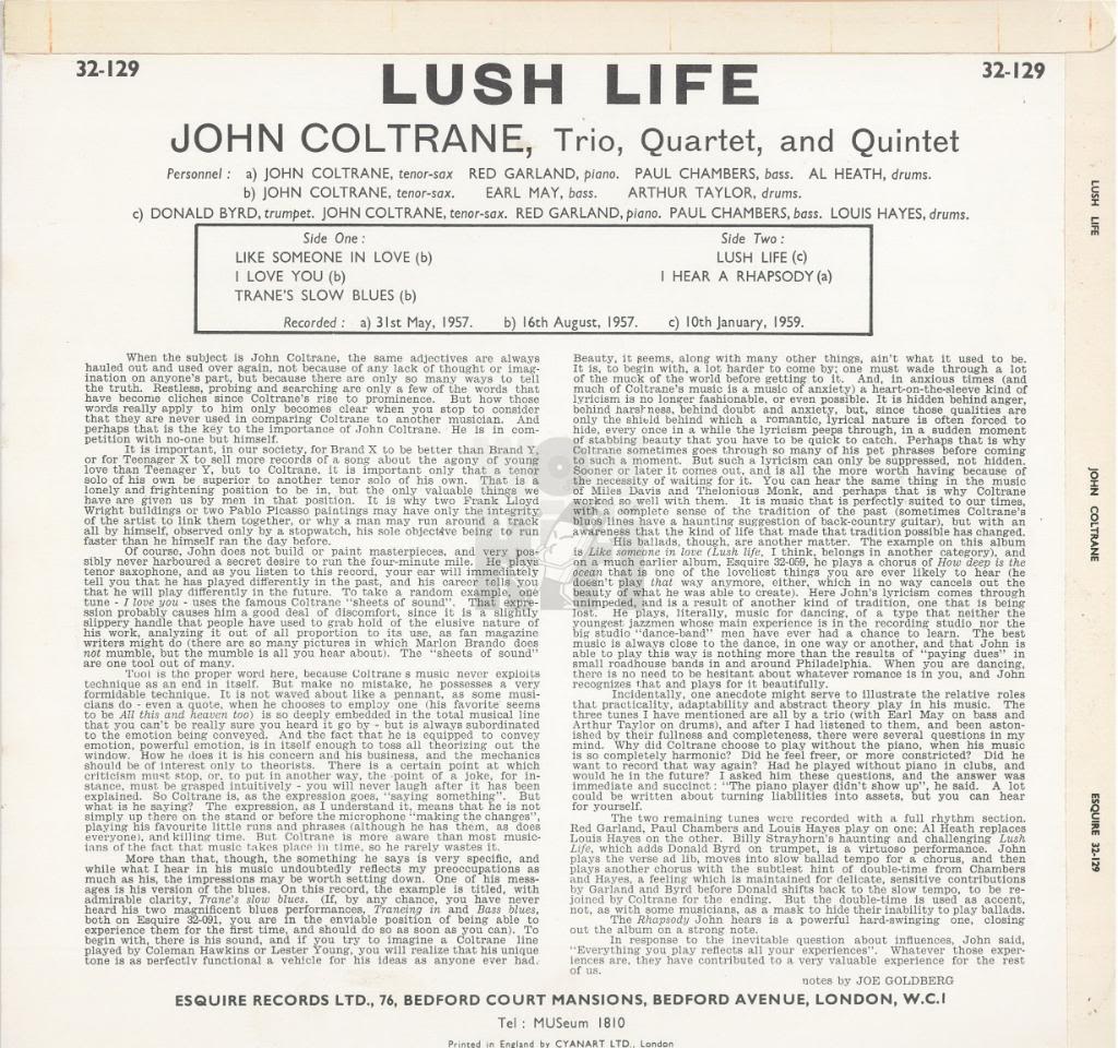 John Coltrane Lush Life