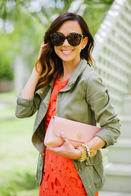 Colour Combo to try: Olive & Coral - Miss Rich