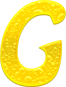 Alfabeto Amarillo con Textura Líquida. - Oh my Alfabetos!