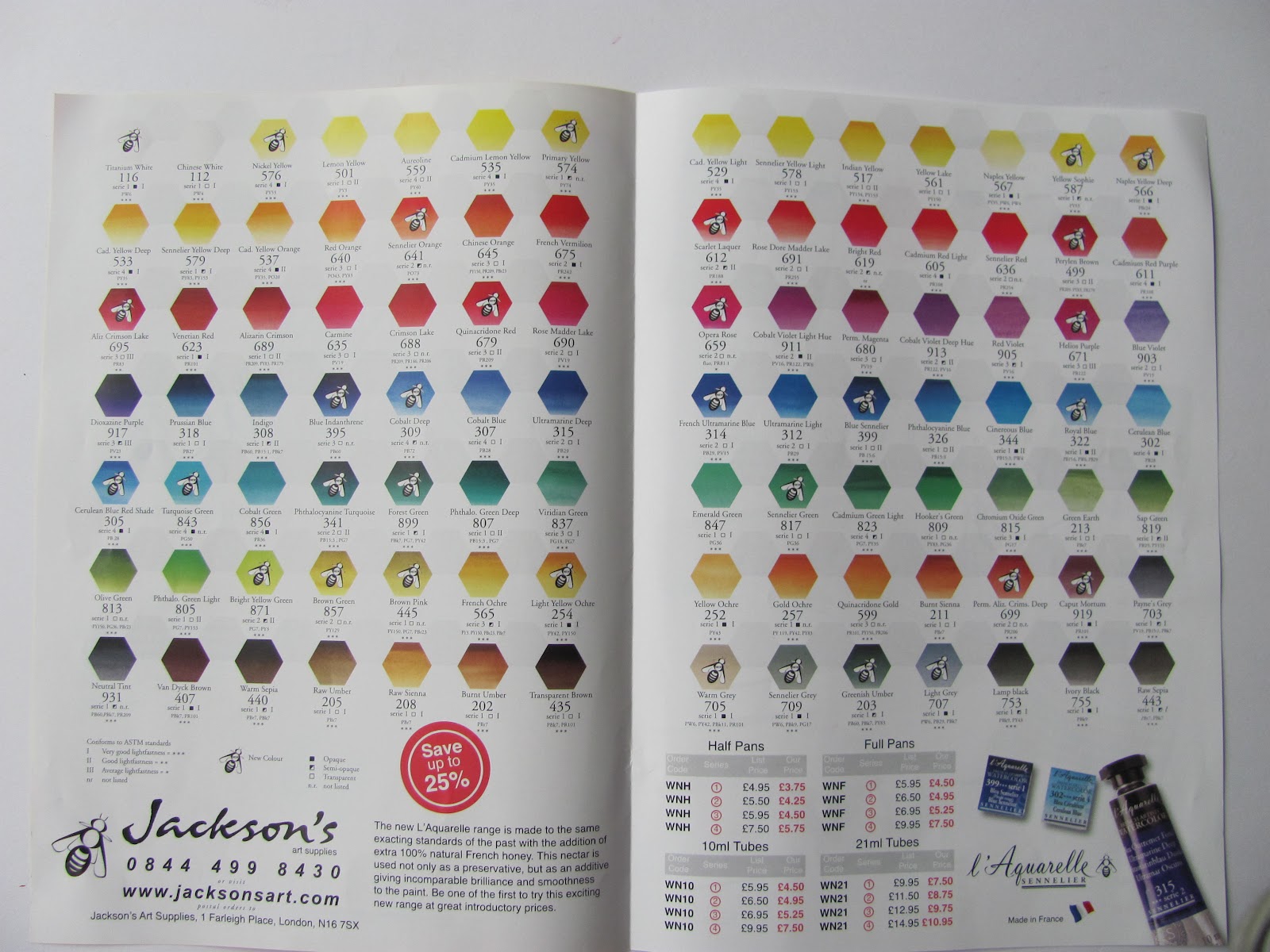 The Watercolour Log: Sennelier l'Aquarelle Pt 2