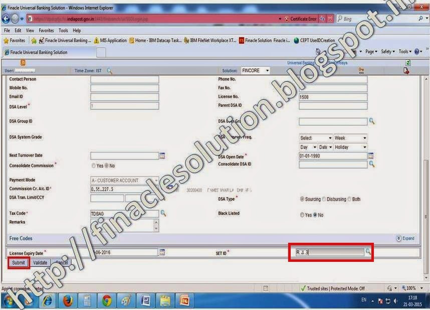 Business of SAS Agent in Other SOL instead of Home SOL : Finacle Solution