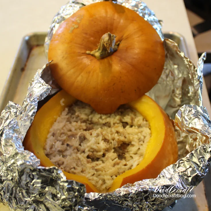 Rice Stuffed Roasted Pumpkin!