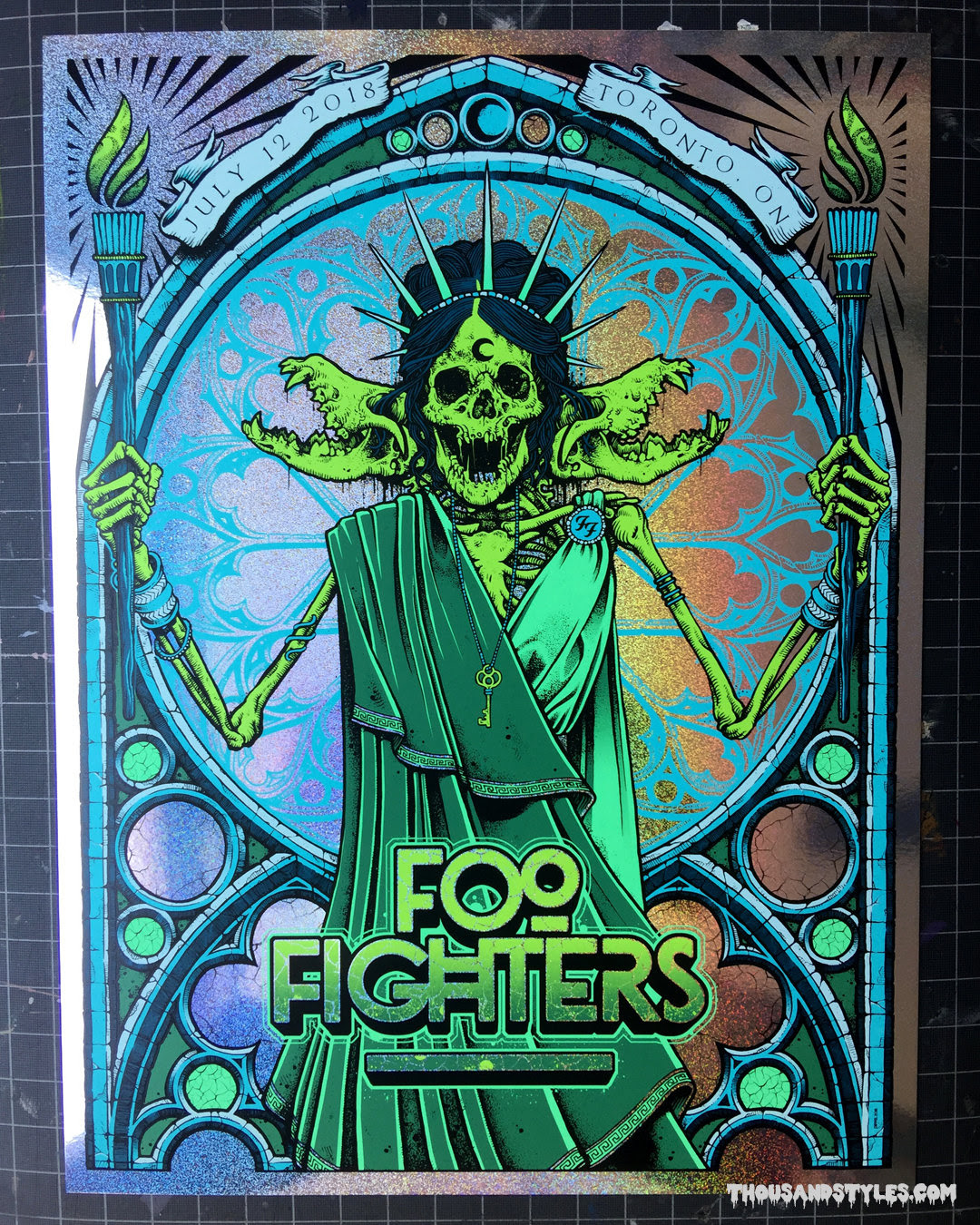 INSIDE THE ROCK POSTER FRAME BLOG: Dan Dippel 1000Styles Foo Fighters ...