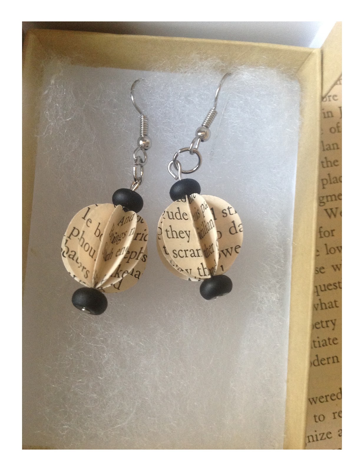 ECO REBELUTION: Upcycled Paper Poetry Hook Earrings