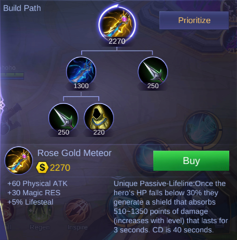 All Attack Items in Mobile Legends Bang Bang Season 9