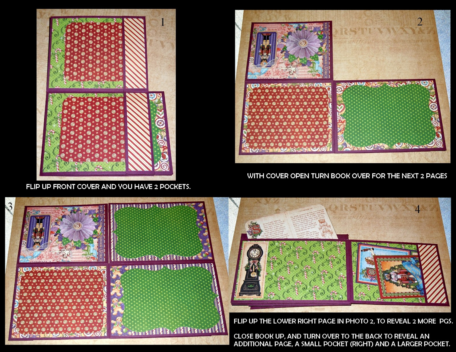 It's All About Me & Mine: Christmas themed 1 page mini album.