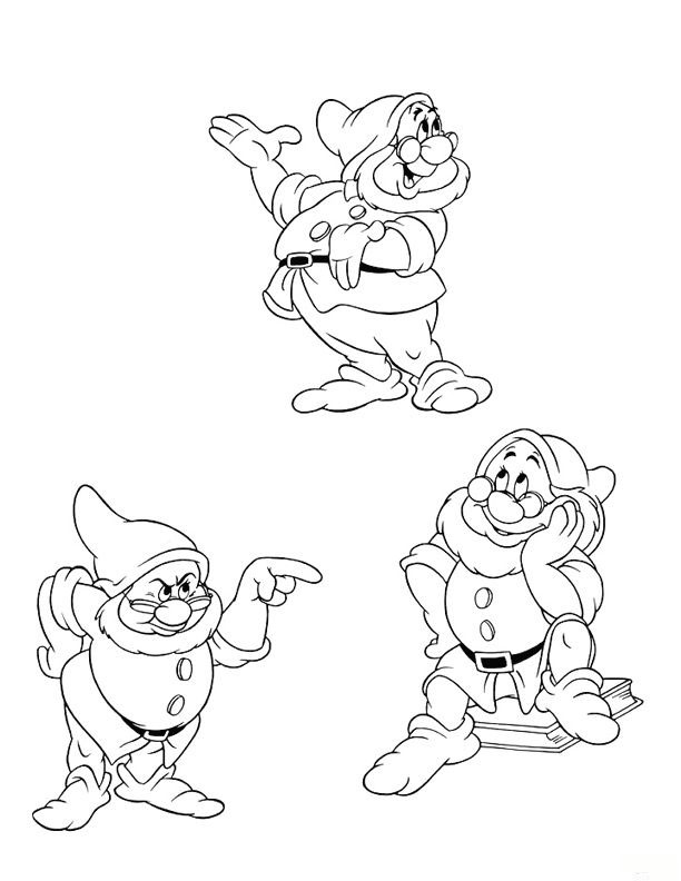 Sneezy Dwarf Coloring Pages