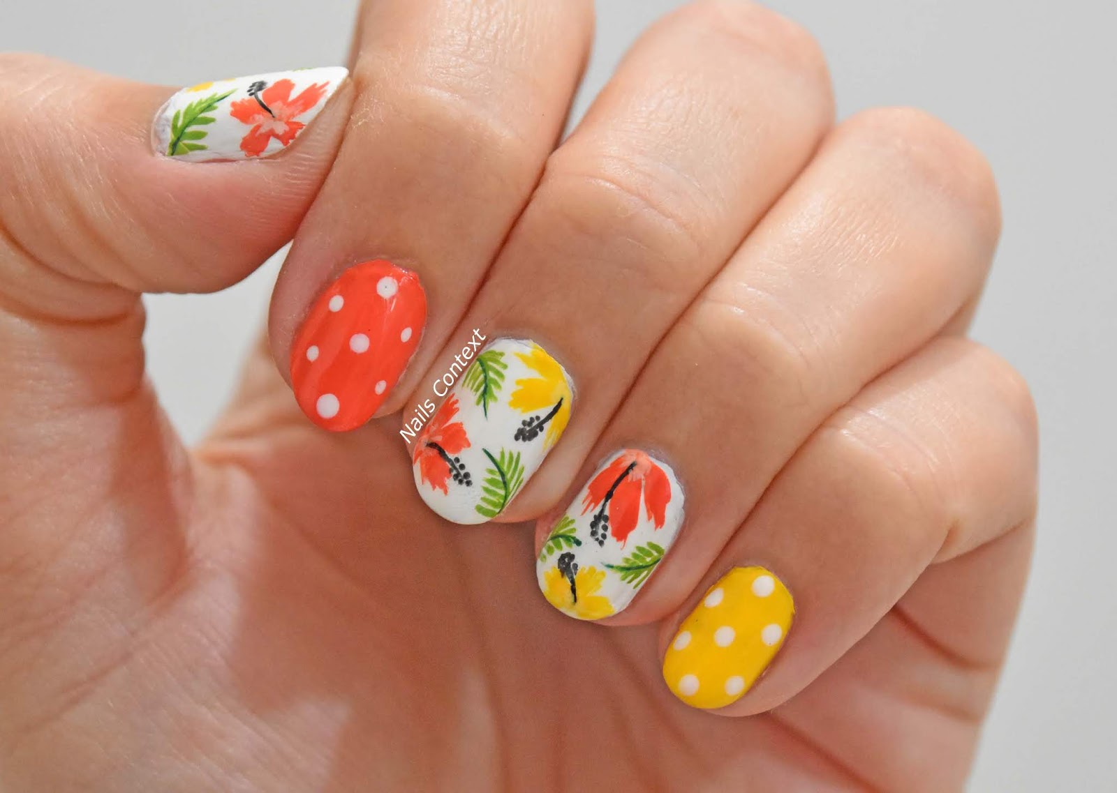 Nails Context: Hawaiian Hibiscus