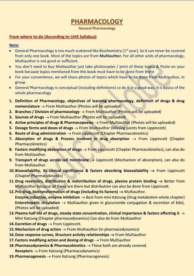 GENERAL PHARMACOLOGY GUIDELINE AND IMP - SEEN MEDICAL IDEAS