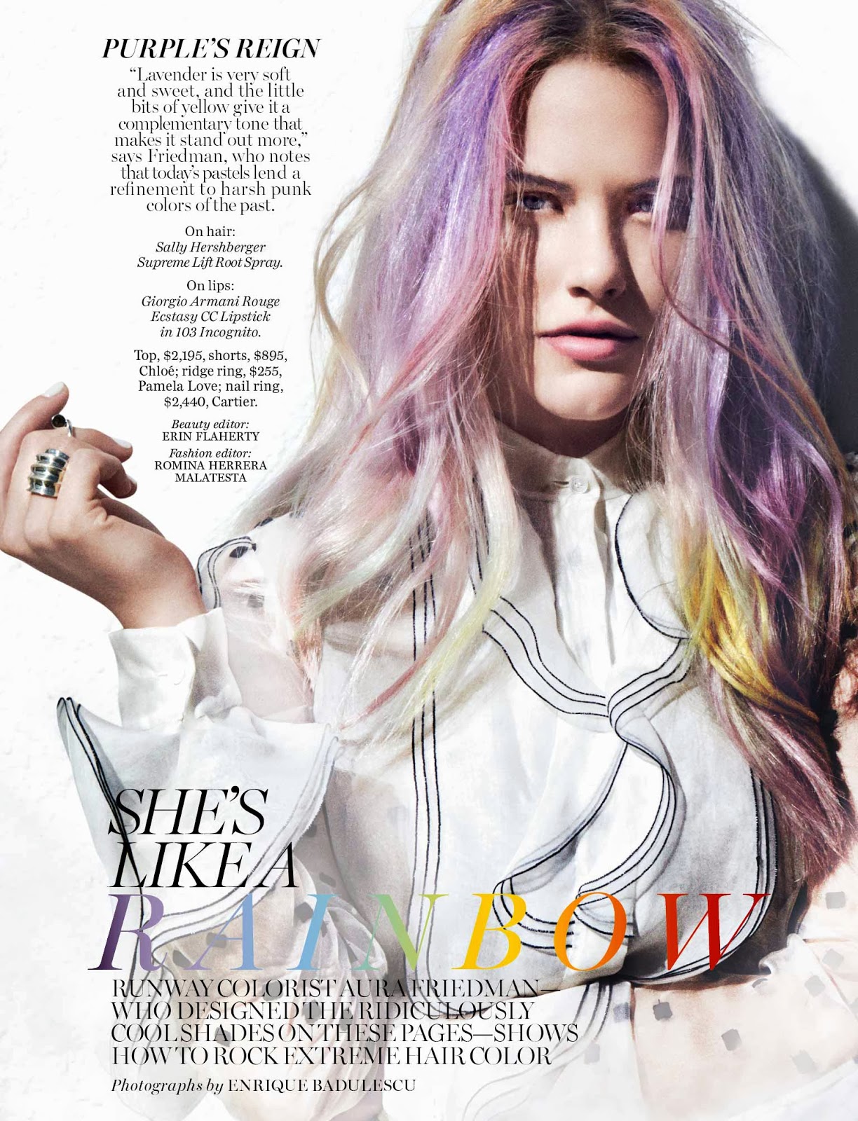 Ashley Smith by Enrique Badulescu Magazine Photoshoot For Marie Claire ...