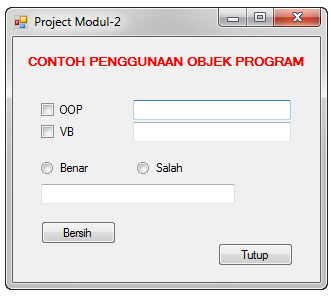 PEMOGRAMAN VISUAL : Contoh Sederhana Visual Basic 2008