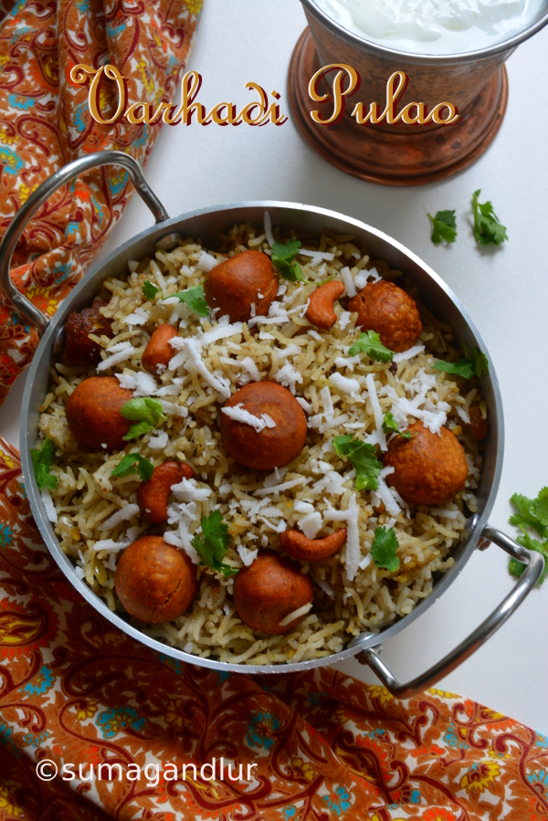 Veggie Platter: A - Z Rice Dishes ~ V for Varhadi Pulao / Vegetarian ...