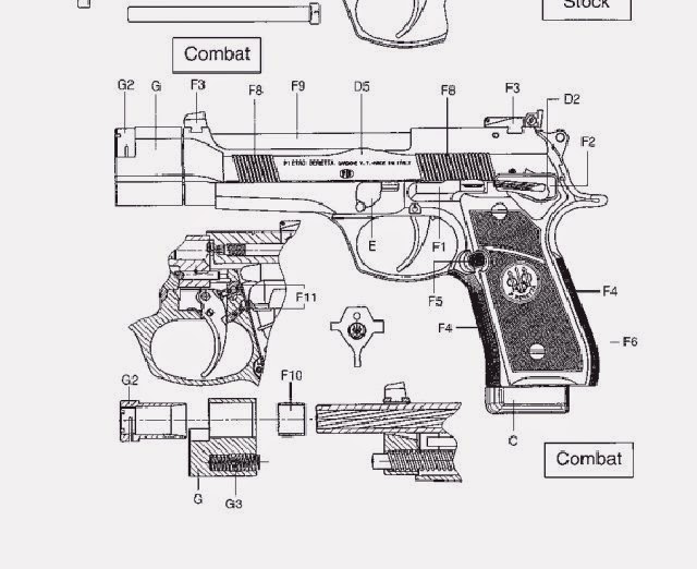 Beretta 92fs 92 Parts Exploded Schematic M9 Diagram Springfield Plunger ...