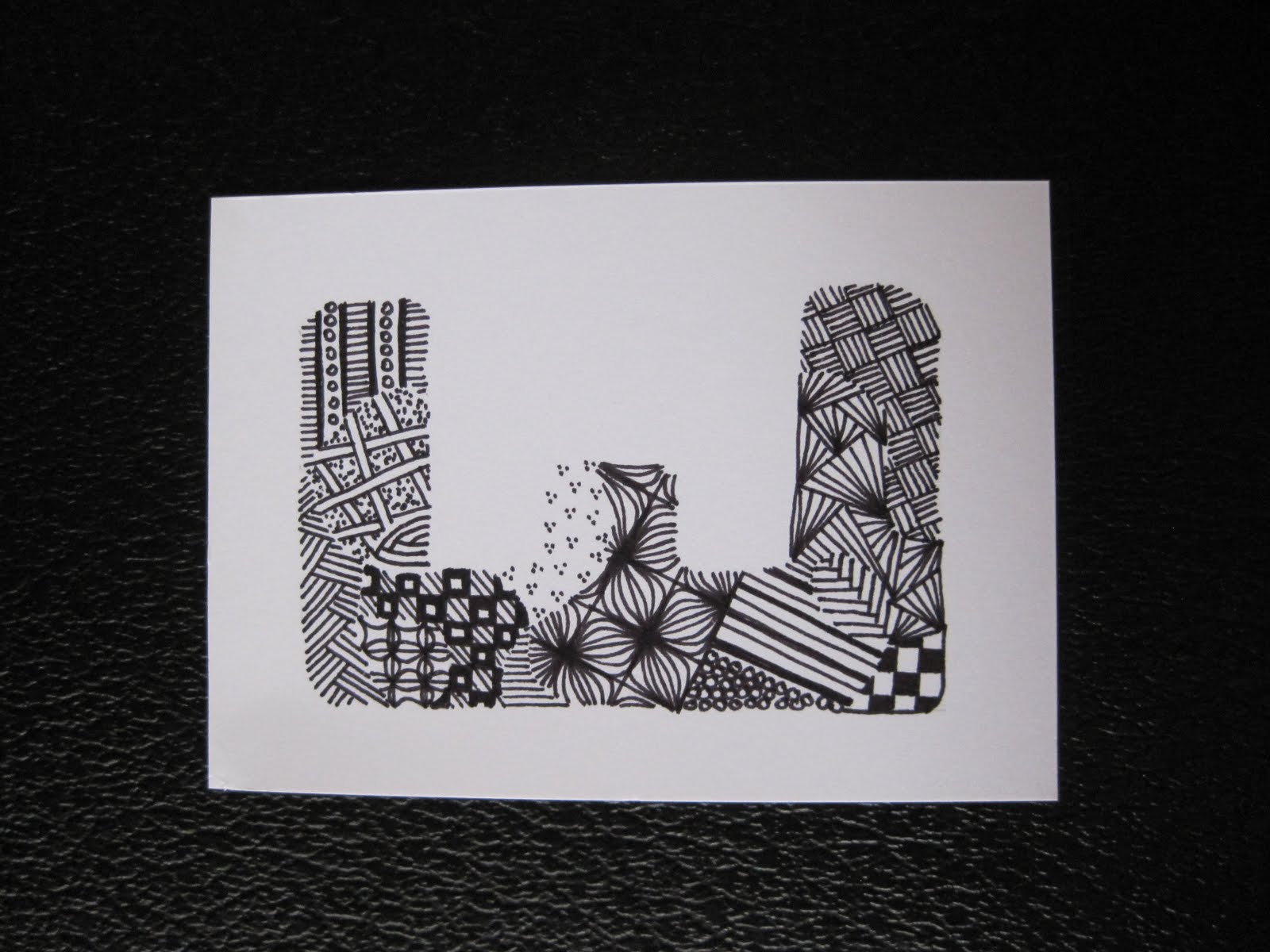 An ATC a Day: #96 Zentangle E