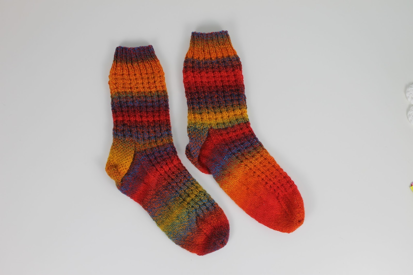 The Feisty Redhead: Alex's Latest Knit Crazy-Colored Socks